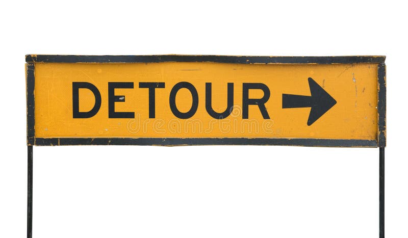 Segno della deviazione fotografia stock. Immagine di freccia - 5442328