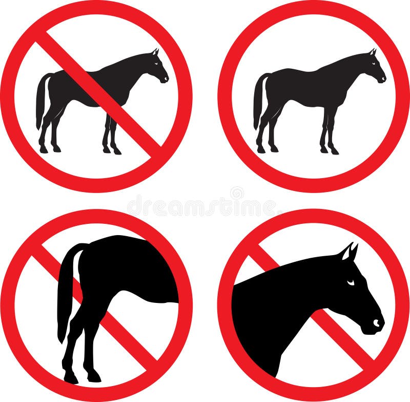 Segni del cavallo illustrazione vettoriale. Illustrazione di ...