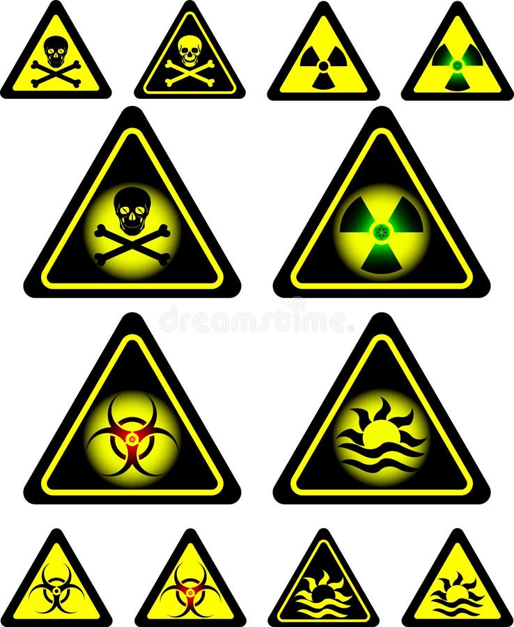 Segni del pericolo illustrazione vettoriale. Illustrazione di calore ...