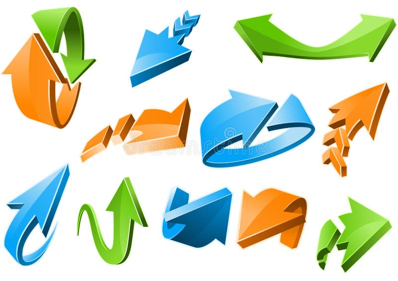 Segni della freccia illustrazione vettoriale. Illustrazione di ...