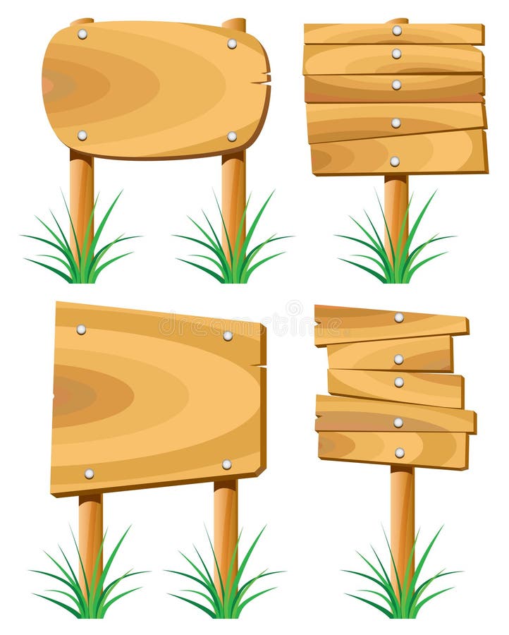 Segno di legno illustrazione vettoriale. Illustrazione di vuoto - 19653899