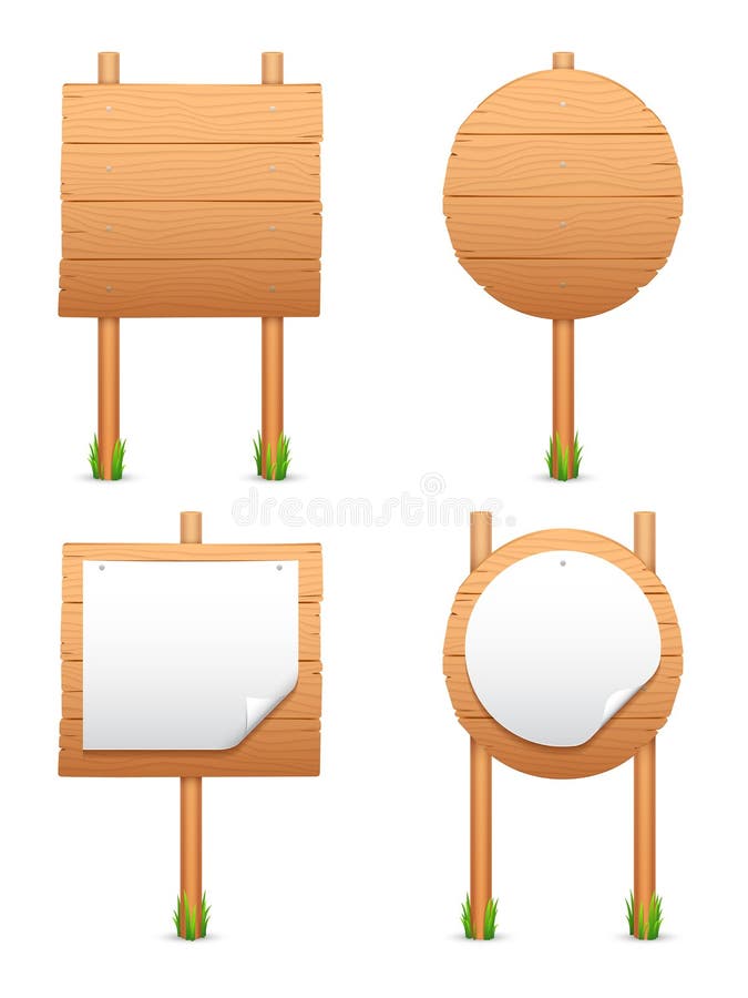 Insegna Con Struttura Di Legno Insieme Di Vettore Delle Frecce Di Legno ...