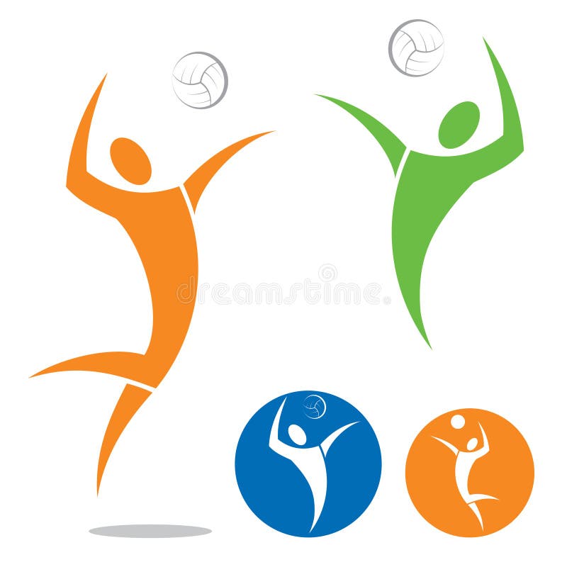 La Pallavolo Mette in Mostra I Simboli E Le Icone Illustrazione ...