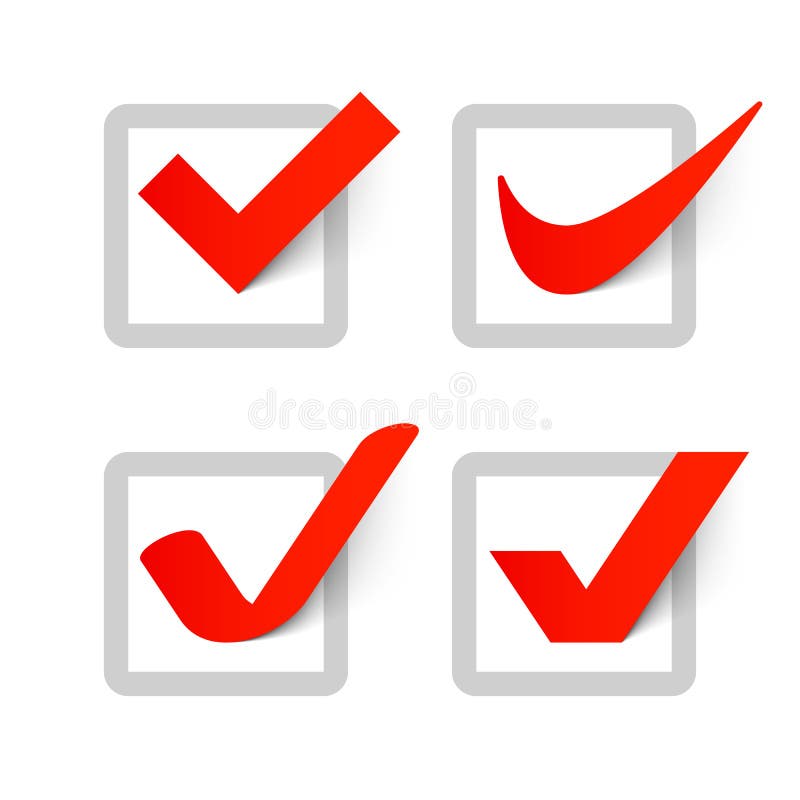 Segni di spunta illustrazione vettoriale. Illustrazione di risposta ...
