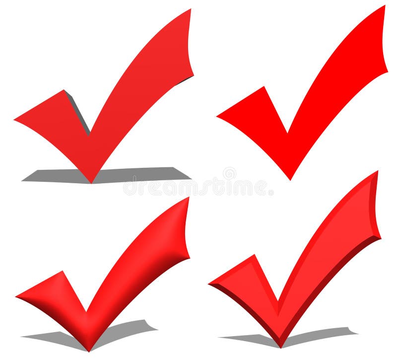 Spunte verdi V rossi illustrazione di stock. Illustrazione di rosso ...