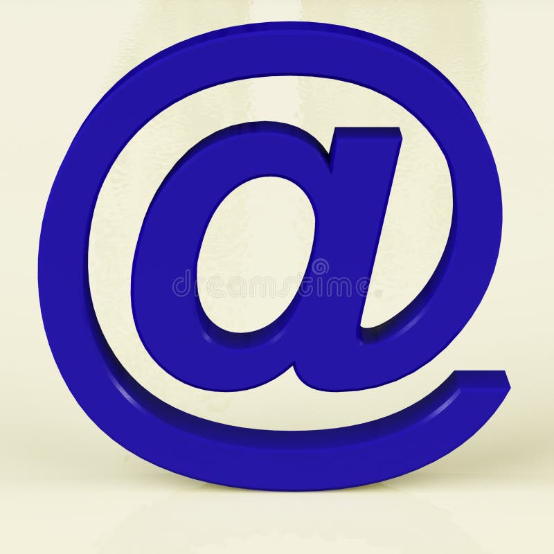 Segno Blu Del Email Che Rappresenta La Posta Del Internet Illustrazione ...