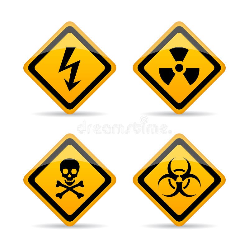 Pittogrammi D'avvertimento Di Vettore Di Rischio Illustrazione ...