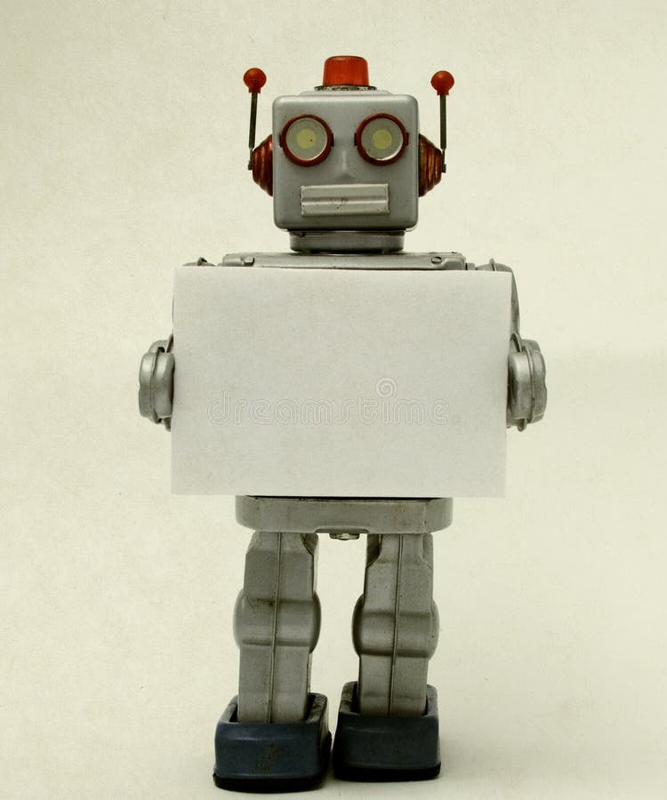 Segno del robot fotografia stock. Immagine di comunicazione - 48182554