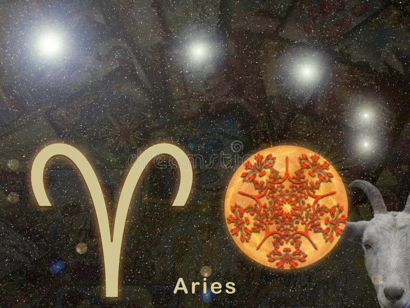 Horoscope Aries Zodiac Sign, Bello Ariete Della Donna Sulla Mappa Dello ...