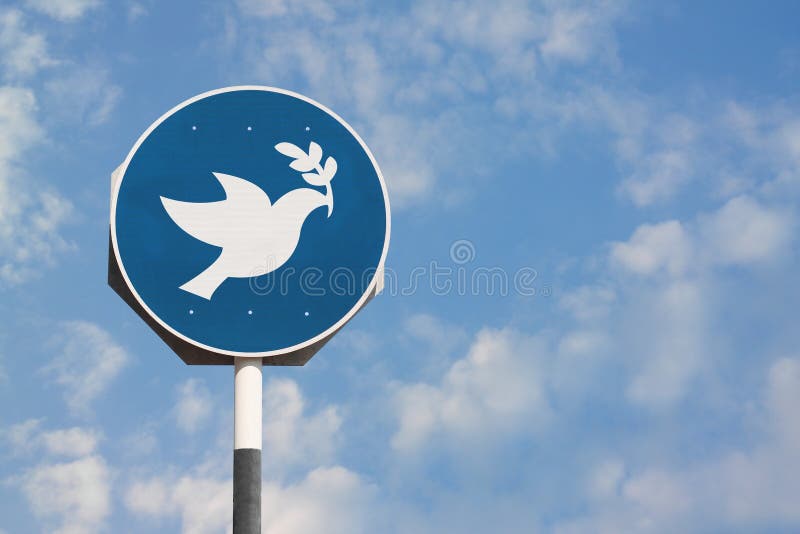 Segno Della Colomba Di Pace Immagine Stock - Immagine di guerra ...