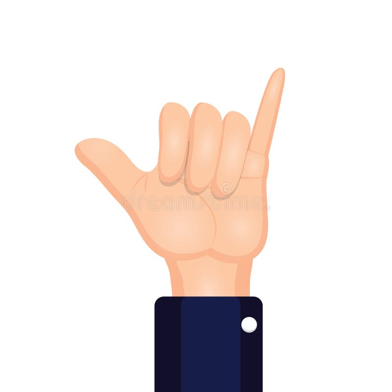 Segno della mano ti amo illustrazione vettoriale. Illustrazione di riga ...