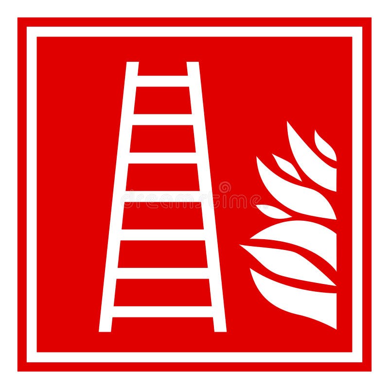 Segno della scala di fuoco illustrazione vettoriale. Illustrazione di ...