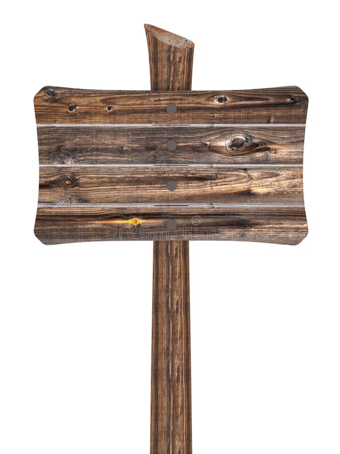 Segno Di Legno in Bianco Dai Bordi Illustrazione di Stock ...