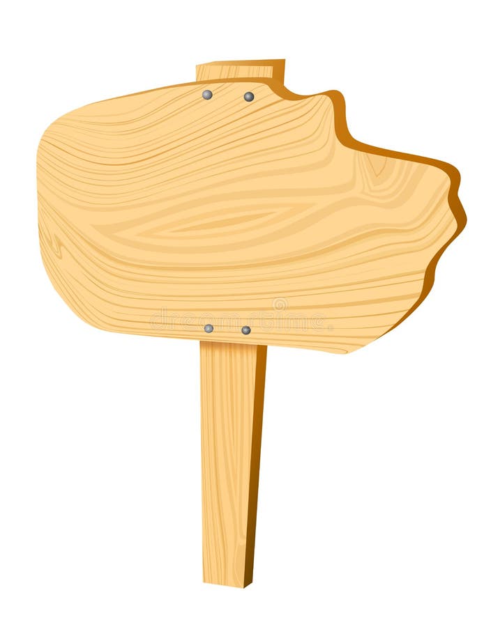 Segno Di Legno in Bianco Di Vettore Illustrazione Vettoriale ...
