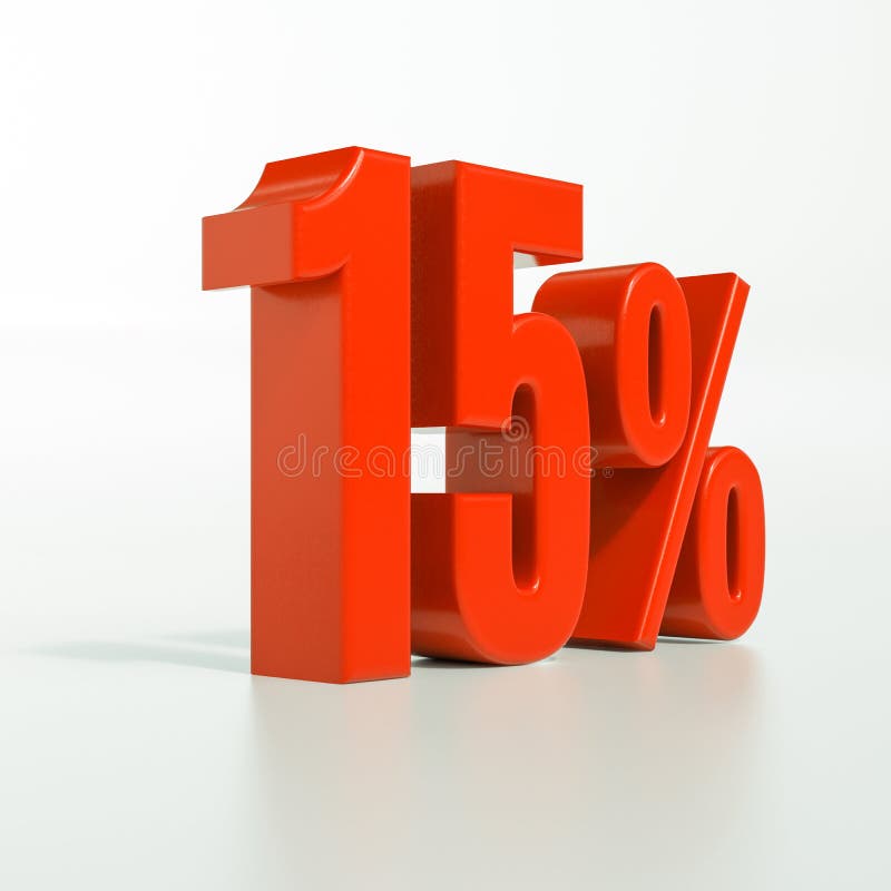 Segno Di Percentuale, 15 Per Cento Fotografia Stock - Immagine di ...