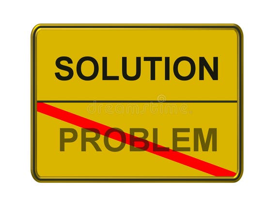 Soluzione E Segno Di Problema Illustrazione di Stock - Illustrazione di ...