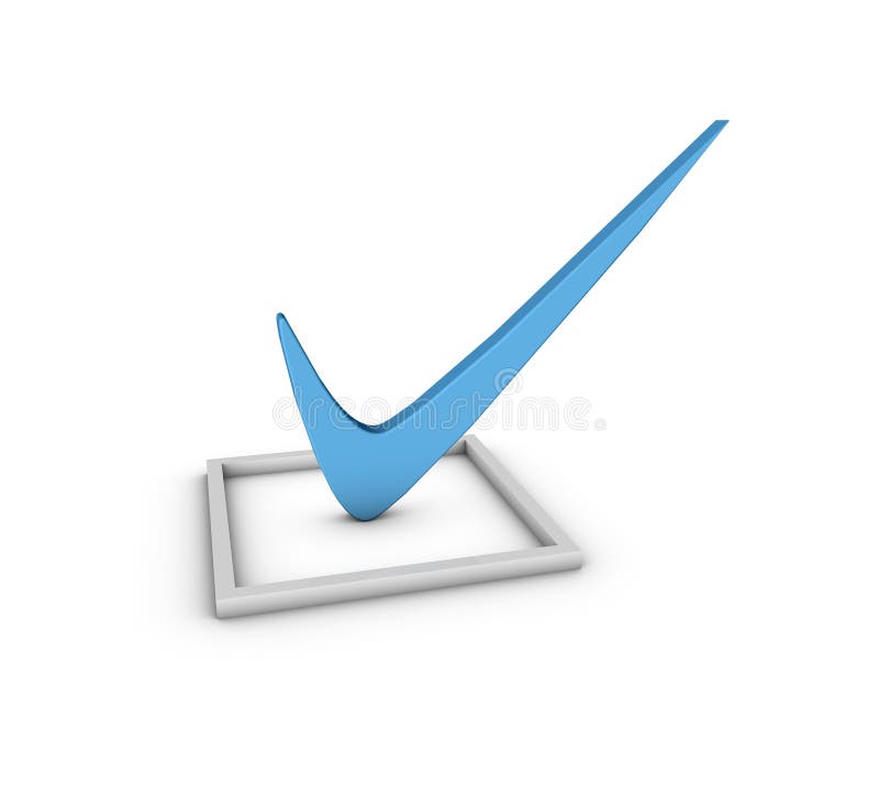 Segno di spunta blu illustrazione di stock. Illustrazione di prescelto ...