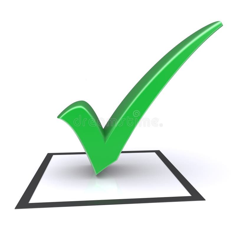 Segno di spunta verde illustrazione di stock. Illustrazione di ...