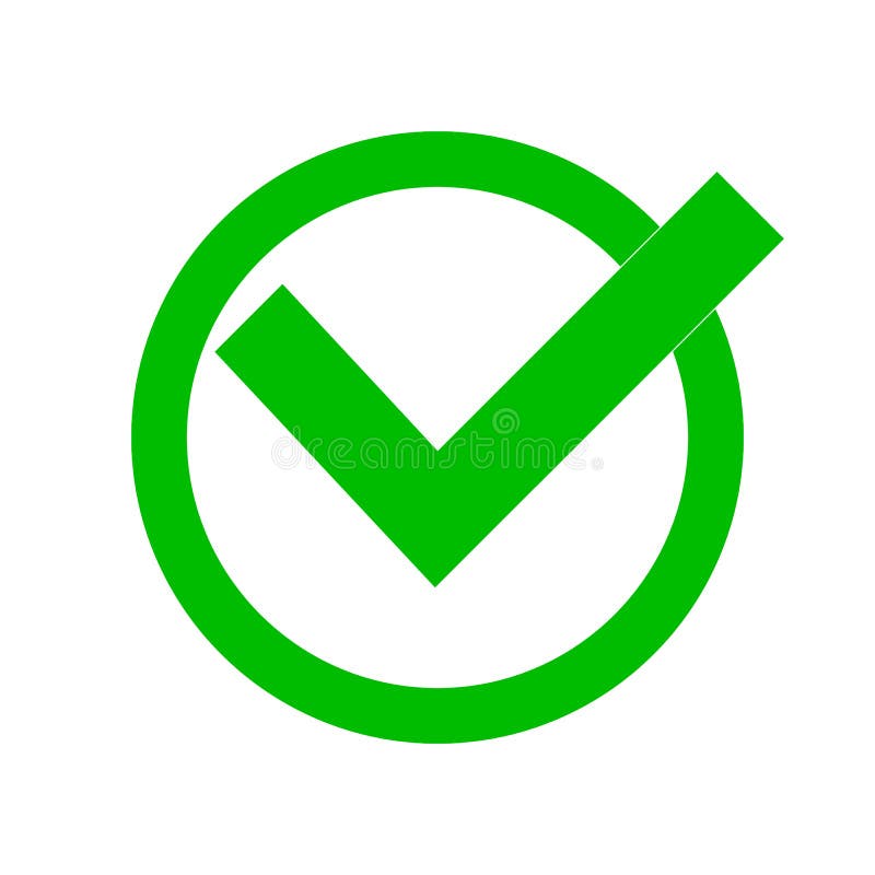 Segno di spunta verde illustrazione vettoriale. Illustrazione di destra ...