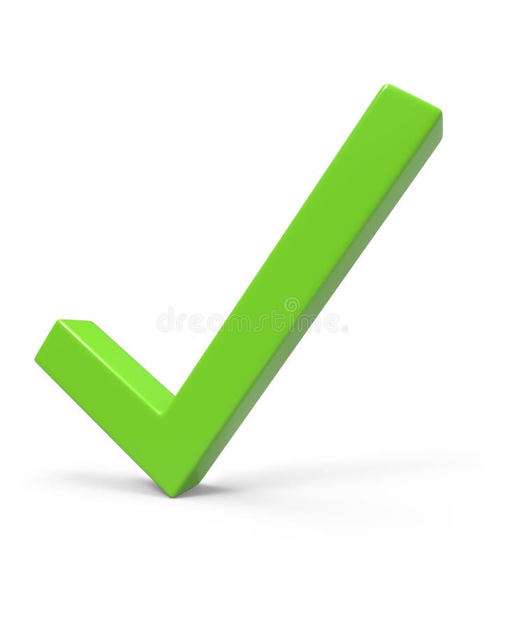 Segno Di Spunta Verde Su Bianco Illustrazione di Stock - Illustrazione ...