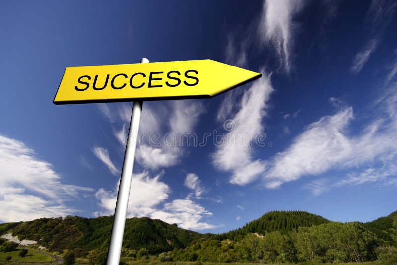 Simbolo di successo fotografia stock. Immagine di strada - 5439798