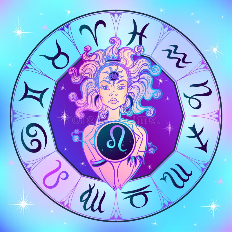 Pesci Del Segno Dello Zodiaco Una Bella Ragazza Horoscope Astrologia