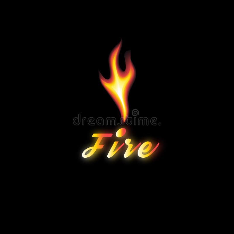 Segno Luminoso Di Vettore Di Fuoco Illustrazione Vettoriale ...