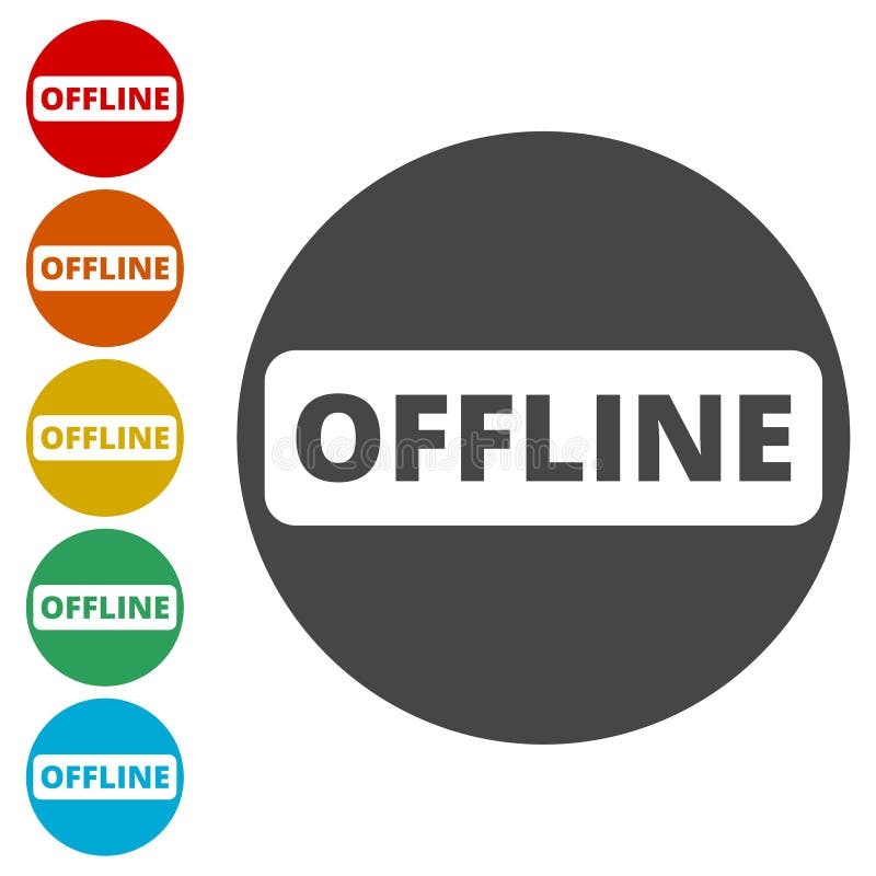 Icona Offline, Icona Semplice Di Vettore Su Fondo Scuro Illustrazione ...