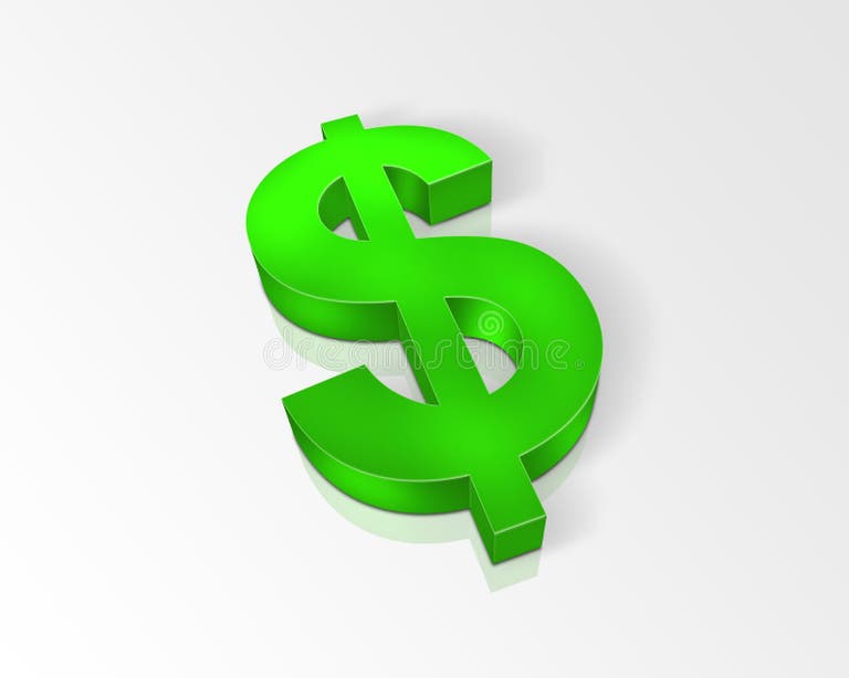 Segno verde del dollaro illustrazione di stock. Illustrazione di ...