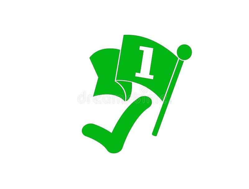 Segno verde del vincitore illustrazione di stock. Illustrazione di ...