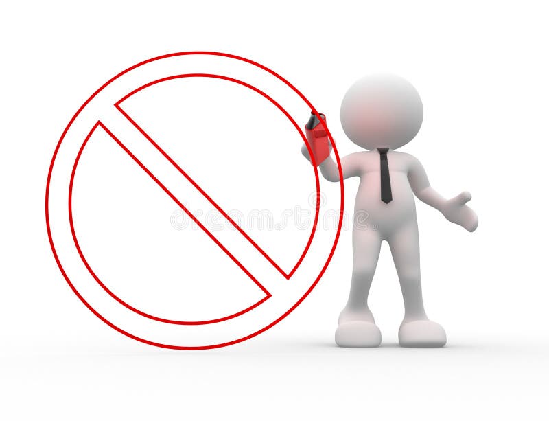 Segno Vietato Rosso Sullo Schermo Della Compressa Isolato Su Fondo ...