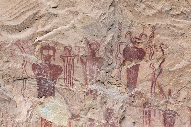 Sego Canyon Rock Art Petroglyphs Editorial Stock Photo - Image of utah ...