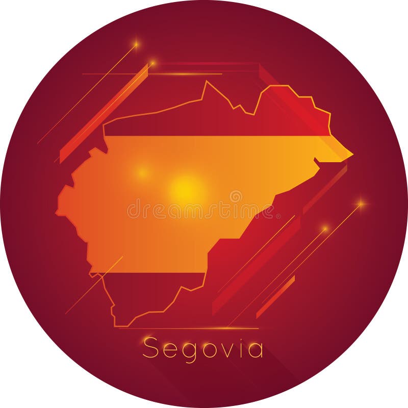 Segovia Map. Vector Illustration Decorative Design Stock Illustration ...