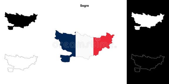 Segre outline map stock vector. Illustration of empty - 361905722