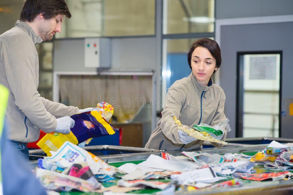 They Segregating Plastic Reusable Wrappers Stock Photo - Image of ...