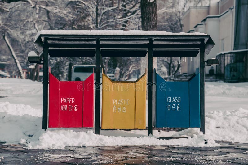 Segregation Separation Garbage Cans Sorting Recycling Disposal Refuse ...