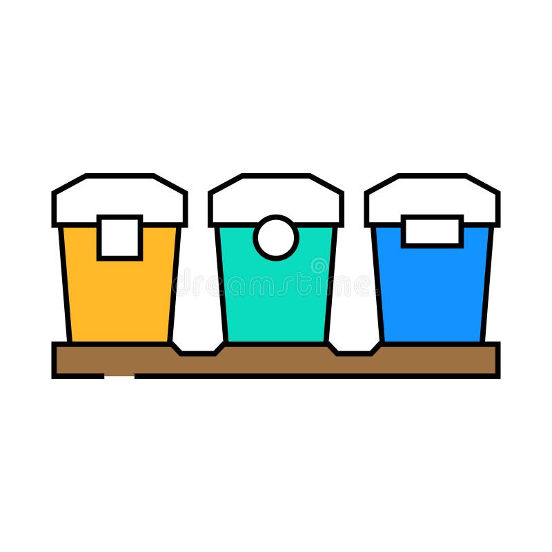 Segregation Waste Sorting Icon Color Illustration Stock Illustration ...