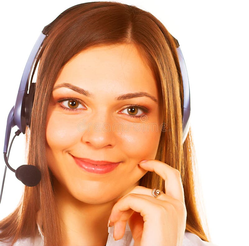 Centralinista amichevole fotografia stock. Immagine di corporativo ...