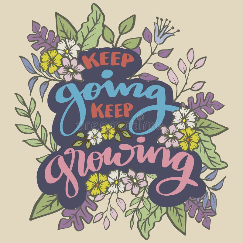 Seguir Aumentando Las Letras a Mano. Stock de ilustración - Ilustración ...