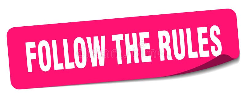 Seguir La Etiqueta De Reglas. Seguir La Etiqueta De Reglas Ilustración ...