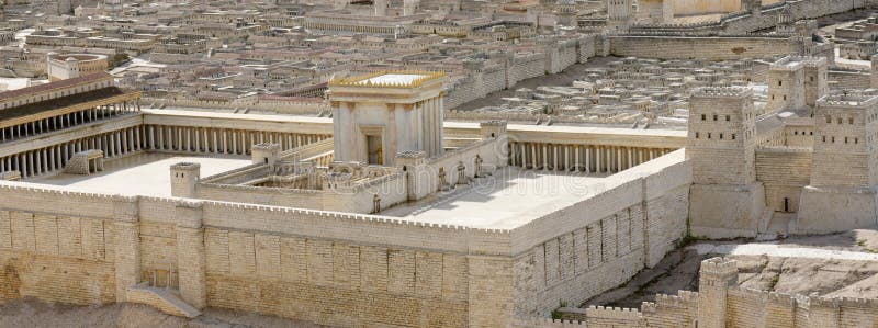 Segundo Modelo De Templo Do Antigo Jerusalem. Museu Israel Imagem de ...