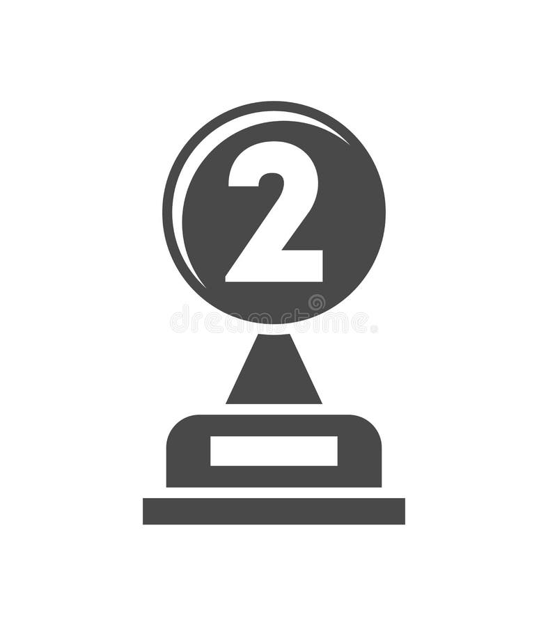 Segundo Premio Del Lugar Aislado En El Icono Blanco Ilustración del ...