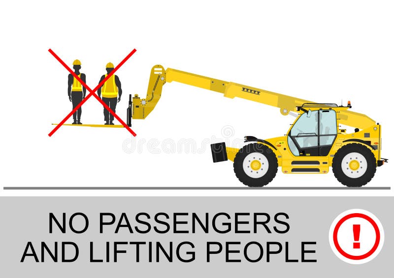 Telehandler ilustración del vector. Ilustración de industrial - 75969809