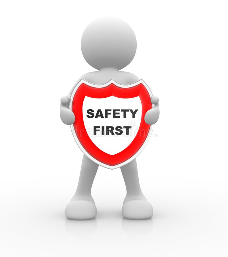 Cartel Abstracto De La Seguridad Primero Stock de ilustración ...
