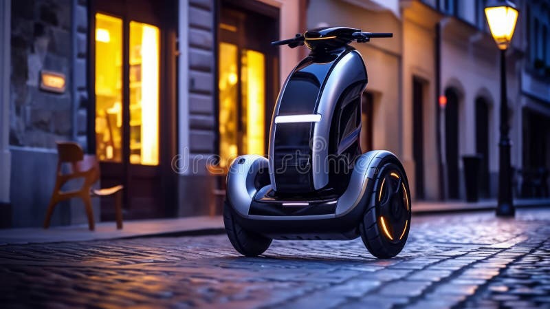Segway of a Beautiful Transportation with Futuristic Design. AI ...