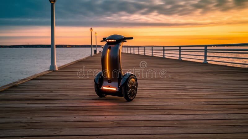 Segway of a Beautiful Transportation with Futuristic Design. AI ...