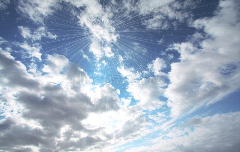 Sehen Sie die Leuchte stockbild. Bild von himmel, hintergrund - 5293303