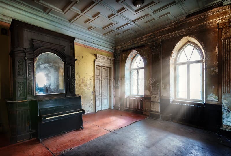 Alter Raum stockfoto. Bild von braun, innen, gefärbt - 18691216