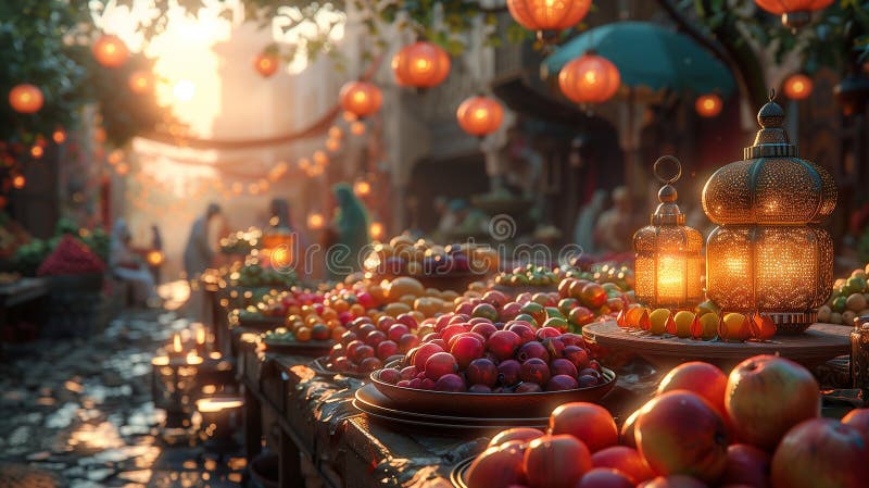 Sehri Provisions, Providing Energy for Day-long Fast Stock Illustration ...