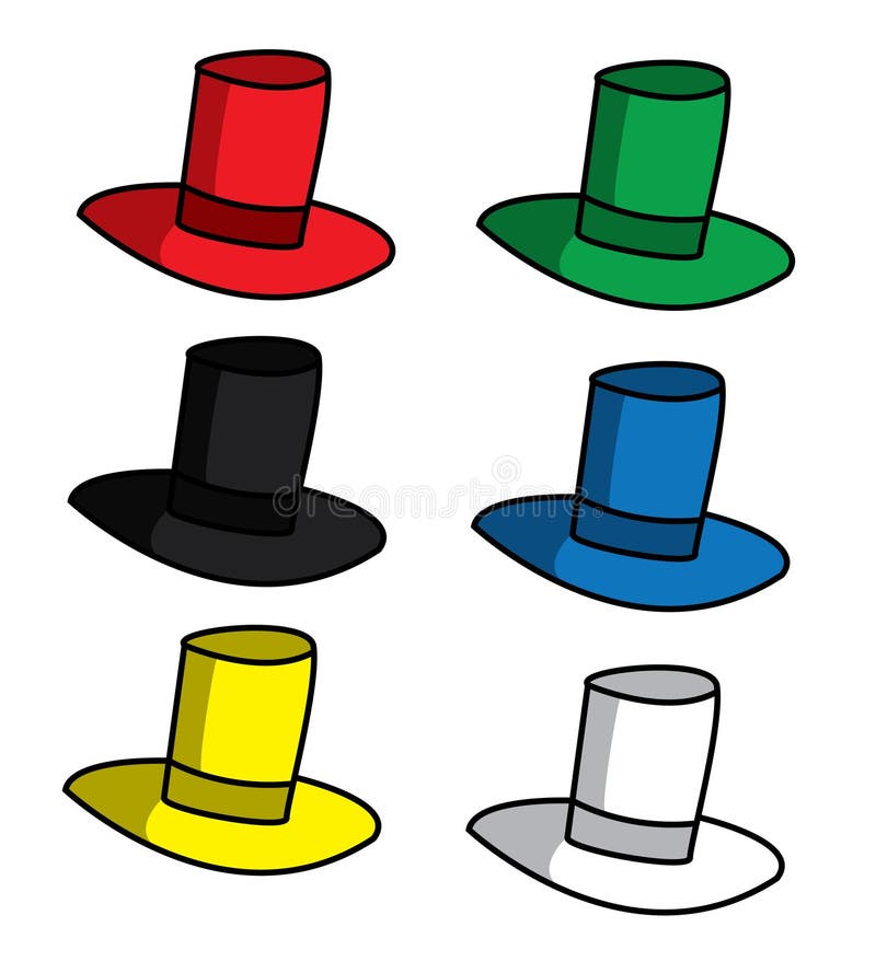 I sei cappelli per pensare illustrazione di stock. Illustrazione di ...